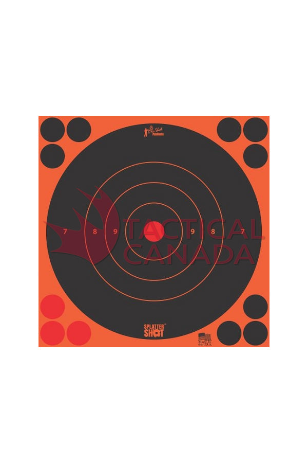 8'' SplatterShot Bullseye Peel & Stick Target - 6 Pack – Tactical-Canada